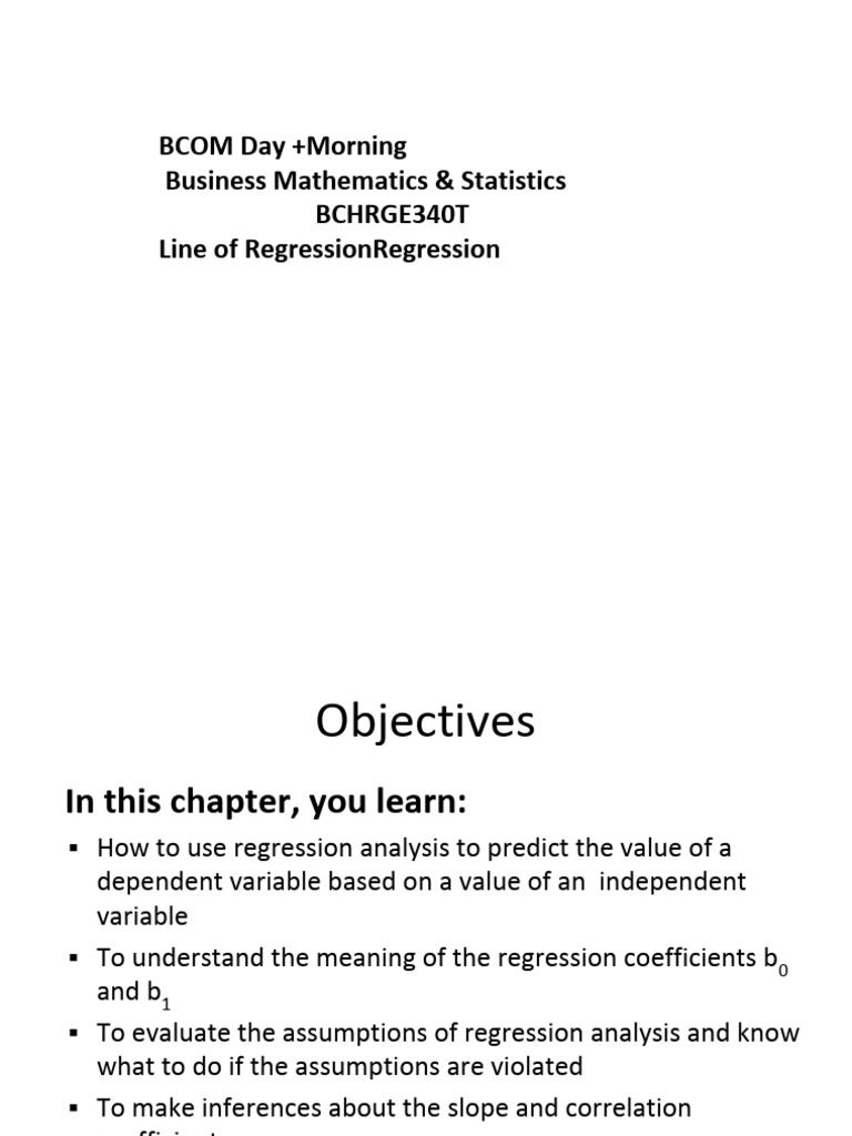 Line of regression part 1 | PDF | Linear Regression | Regression Analysis