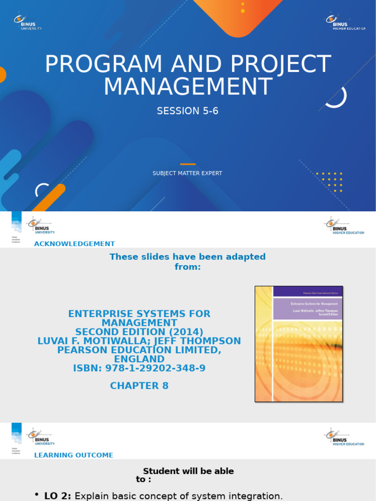 20231220181330D3064 - NEW Ses0506 Chap08 Program and Project Management | PDF | Project ...