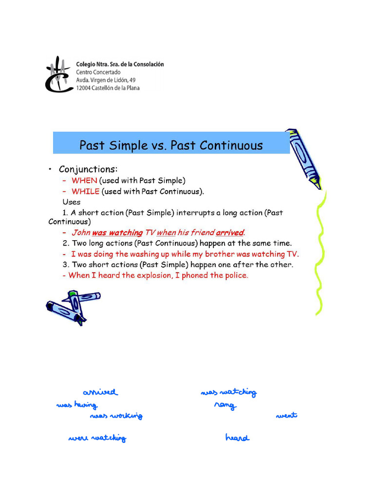 Past Simple vs. Past Continuous Exercises | PDF