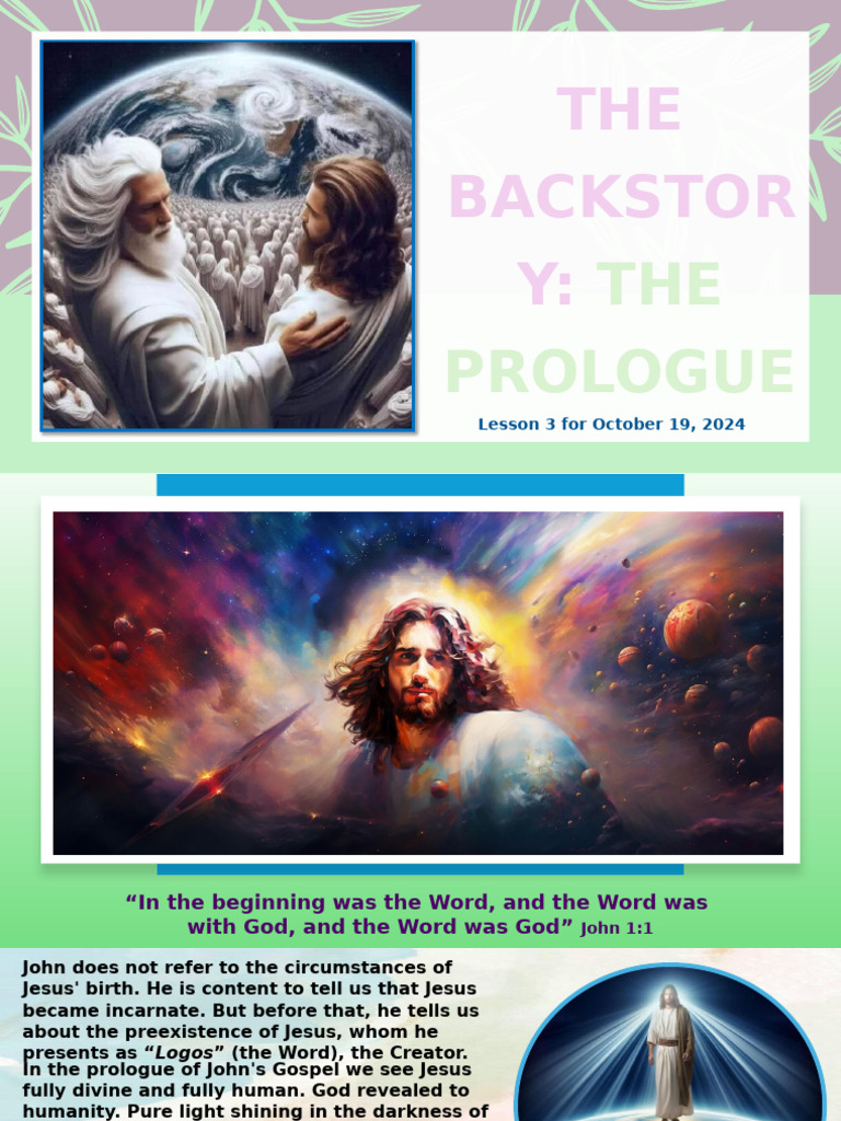 Sabbath School Presentation | PDF | Gospel Of John | Logos (Christianity)