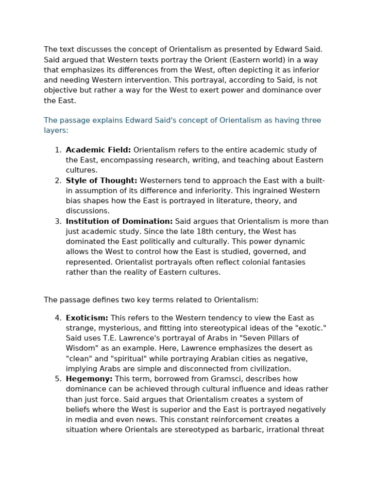 Orientalisme | PDF | Orientalism