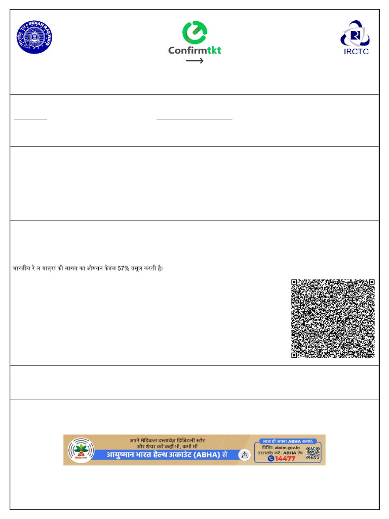 Train Ticket TK535043227B65 | PDF | Identity Document