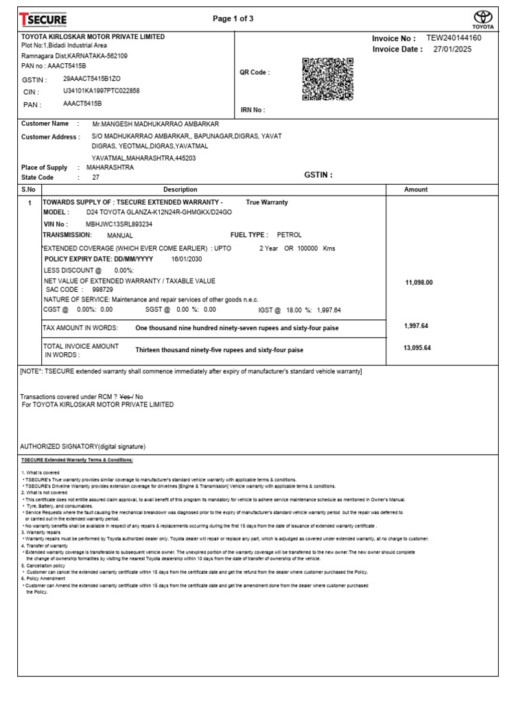 Mangesh Tkmew - TKML - Tew240144160 | PDF | Vehicles
