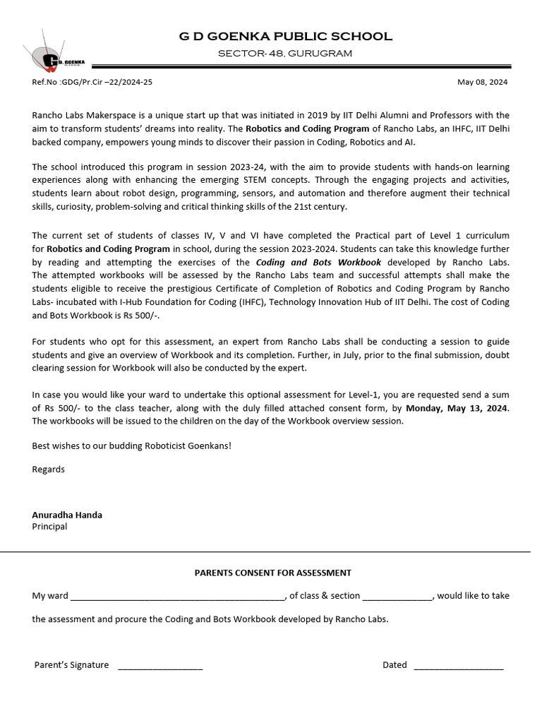 22 Makerspace Certification From IIT Circular - IV, V, VI | PDF | Behavior Modification | Cognition