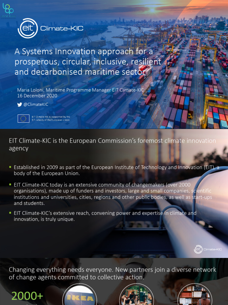 5 LOOP Ports A System Innovation Approach Maria Loloni EIT Climate KIC | PDF | Economy And The ...