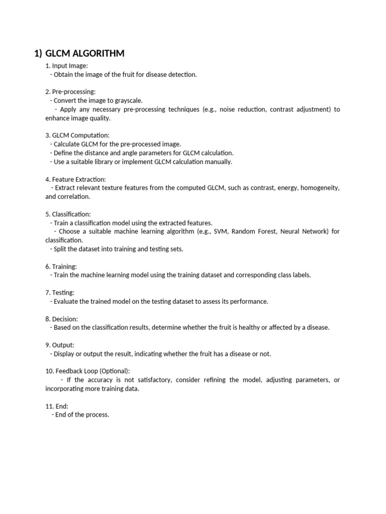 Fruit Disease Detection Algo Pdf Machine Learning Algorithms
