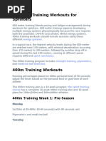 1500m Training Special Runners | PDF | Athletics | Racing