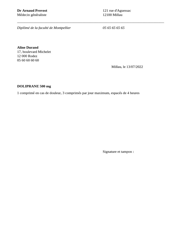 Modele Ordonnance Word Gratuit | PDF