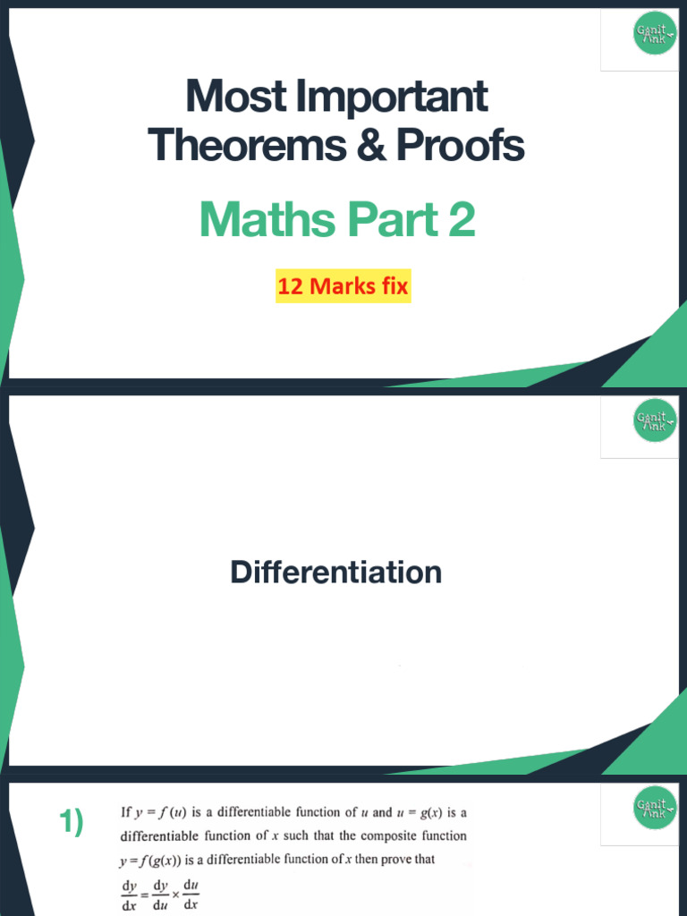 Maths Most Important Theorems Part 2 | PDF