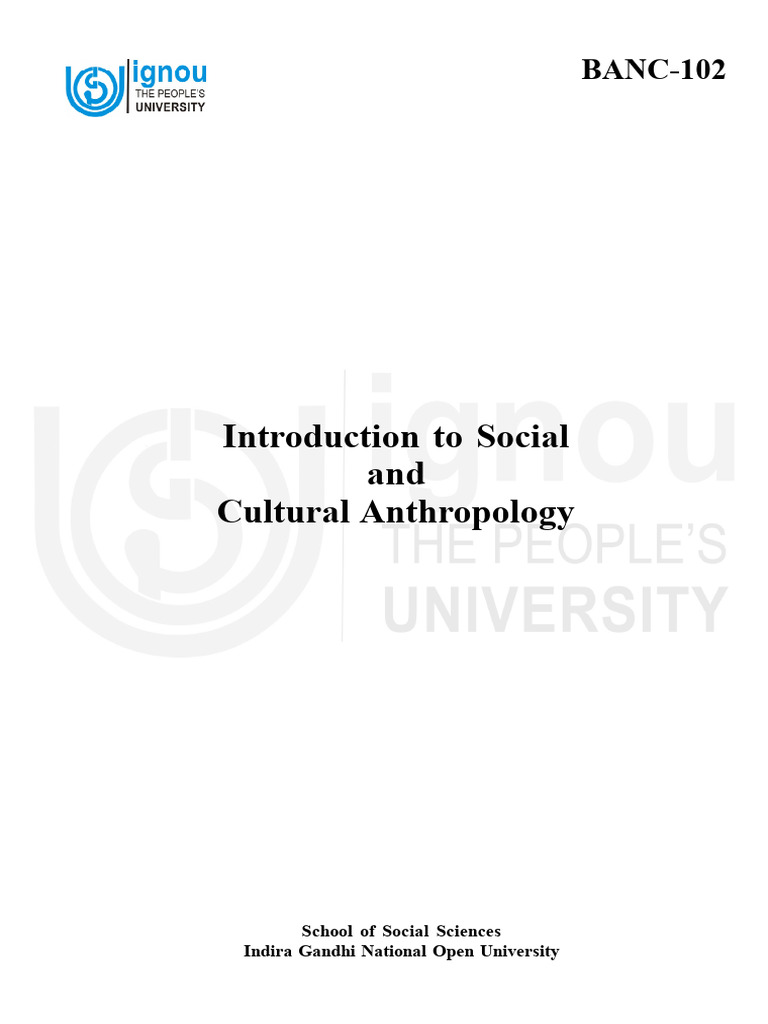 Socio-Cultural Anthropology Book 1 | PDF | Anthropology | Society