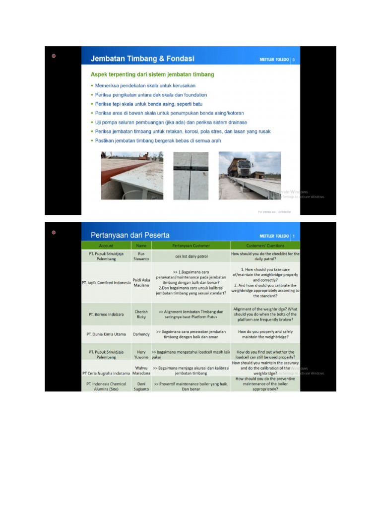 perawatan jembatan timbang | PDF
