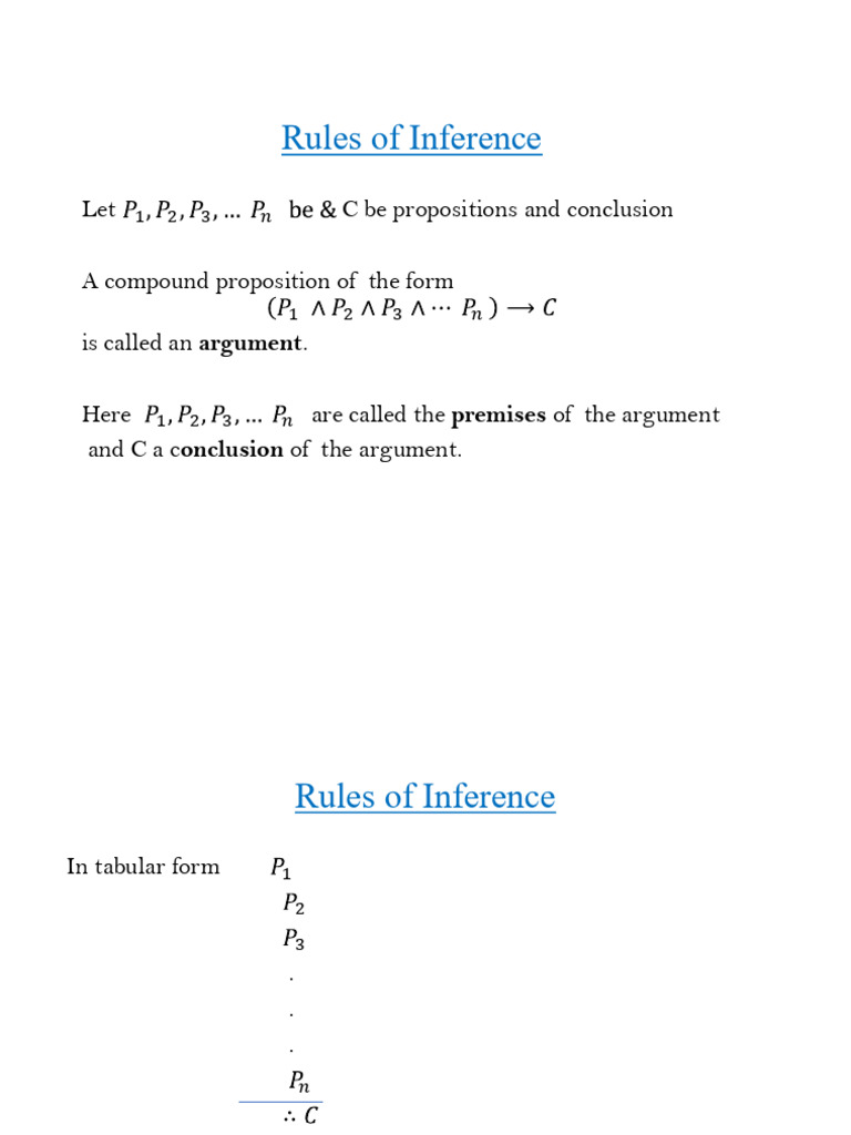 Inference Notes Including Laws | PDF | Argument | Inference