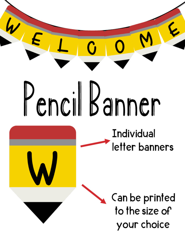 Alphabet Pencil Banner | PDF