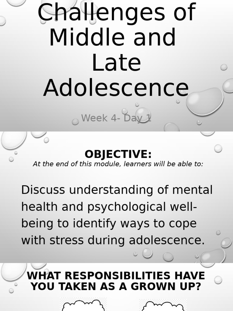 Challenges of Middle and Late Adolescence | PDF | Adolescence | Psychology