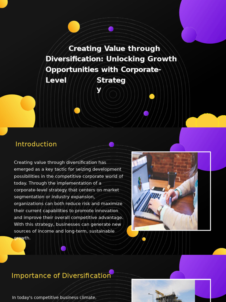 Creating Value Through Diversification Unlocking Growth Opportunities ...