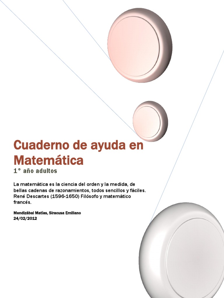 Cuadernillo de Matemática para Adultos | PDF | Sustracción | División ...