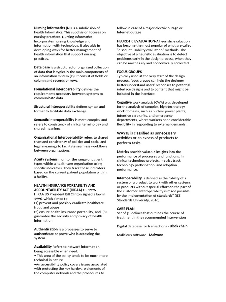 Understanding Nursing Informatics and Interoperability | PDF ...