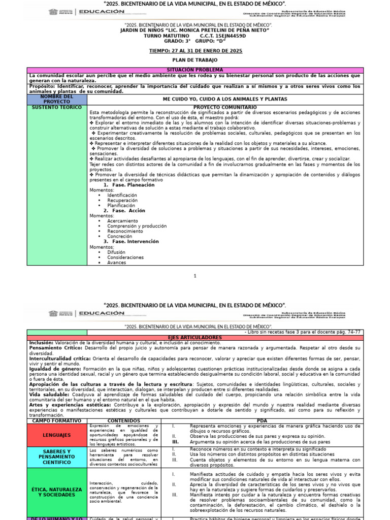 ME CUIDO YO CUIDO A LOS ANIMALES Y PLANTAS Listo-1 | PDF | Comunidad ...