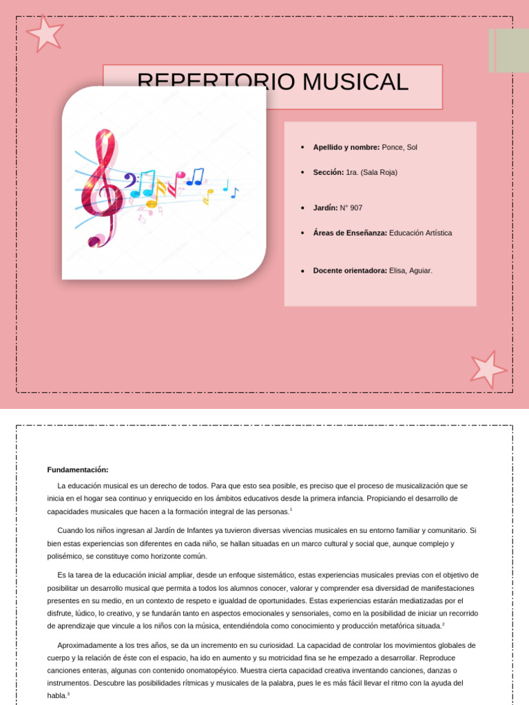 Repertorio Musical para Jardín 907 | PDF | Educación de la primera ...