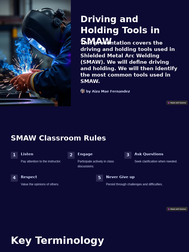 Driving and Holding Tools in SMAW | PDF | Screw | Nut (Hardware)
