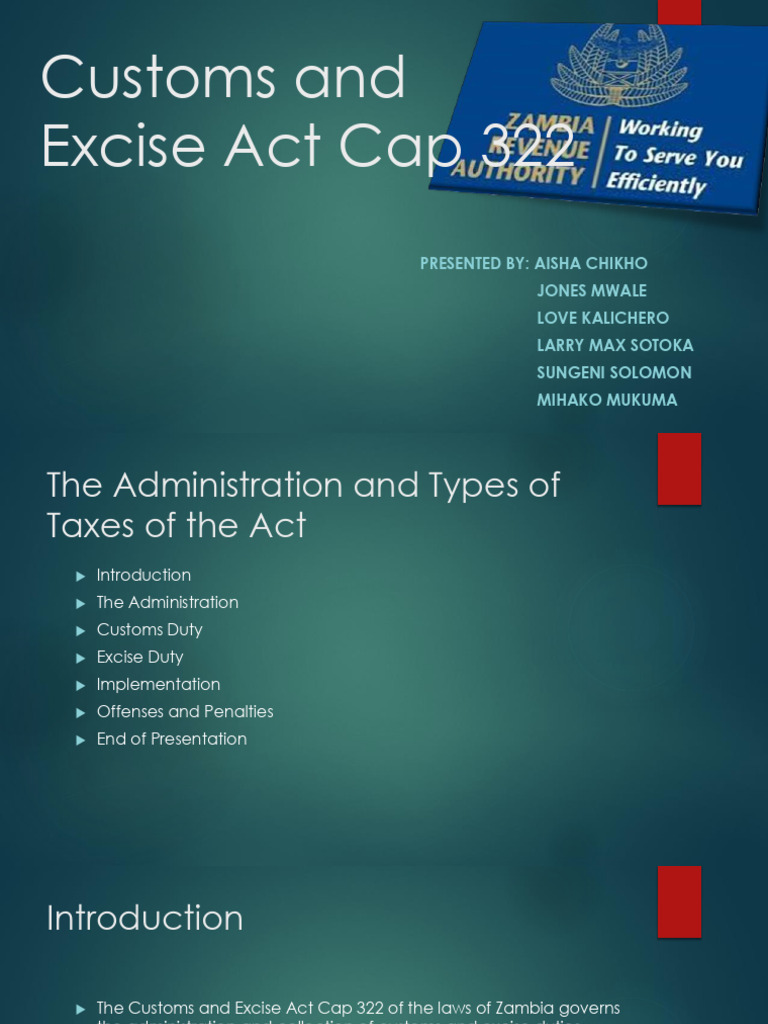 Customs and Excise Presentation Draft 9 | PDF | Dumping (Pricing Policy ...