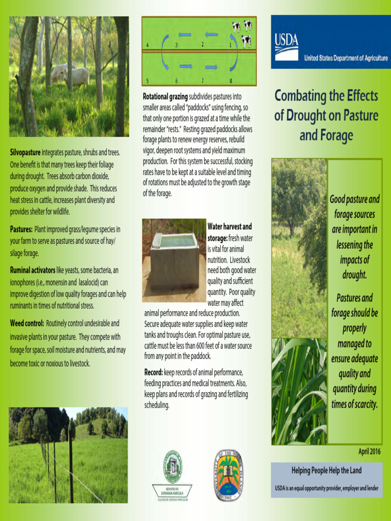 NRCS CB Pasture Drought Brochure | PDF | Hay | Grazing