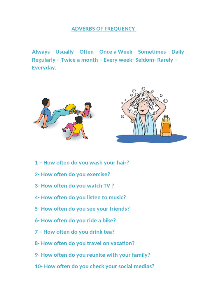 Adverbs of Frequency Fun Activities Games Reading Comprehension Exercis ...