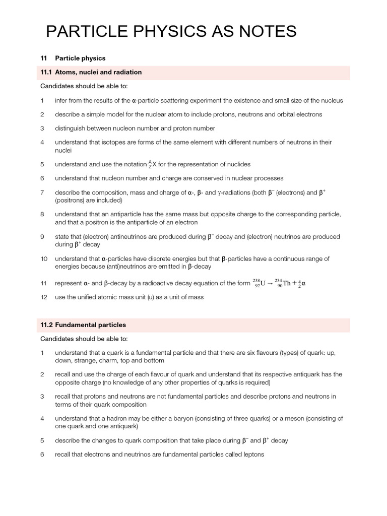 Chapter 11 - Particle Physics | PDF | Quark | Particle Physics