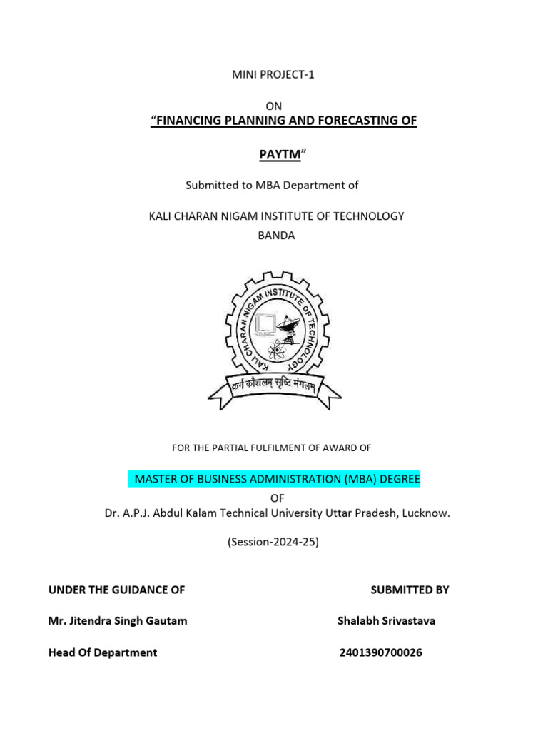 MINI PROJECT-1 Format PDF | PDF