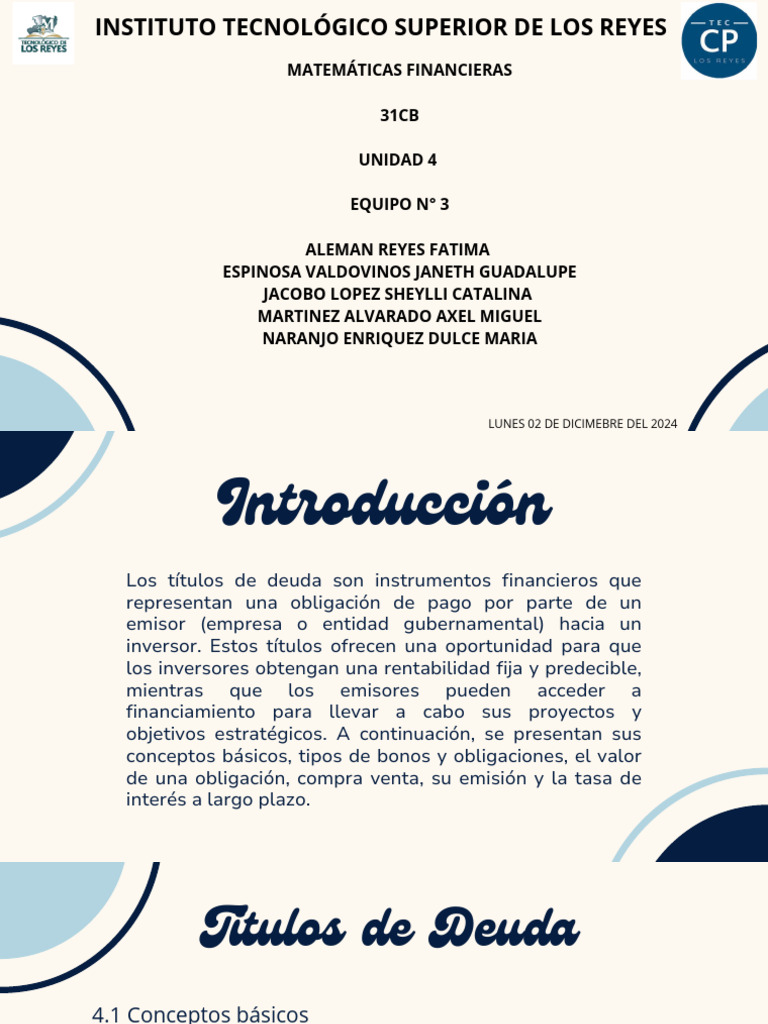 U4a1 Equipo3 | PDF | Tasas de interés | Interés