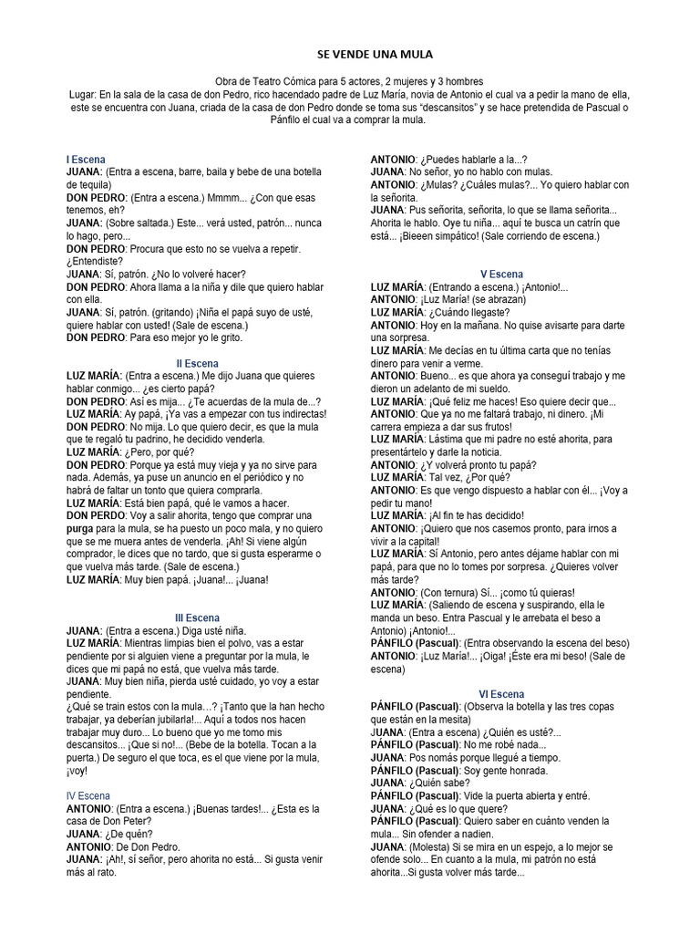 Se Vende Una Mula | PDF