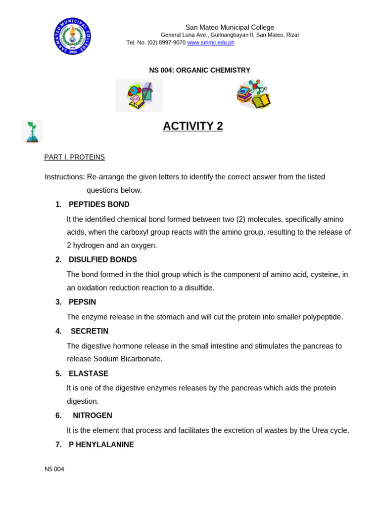 Organic Chemistry Activity Guide | PDF | Vitamin A | Cofactor ...