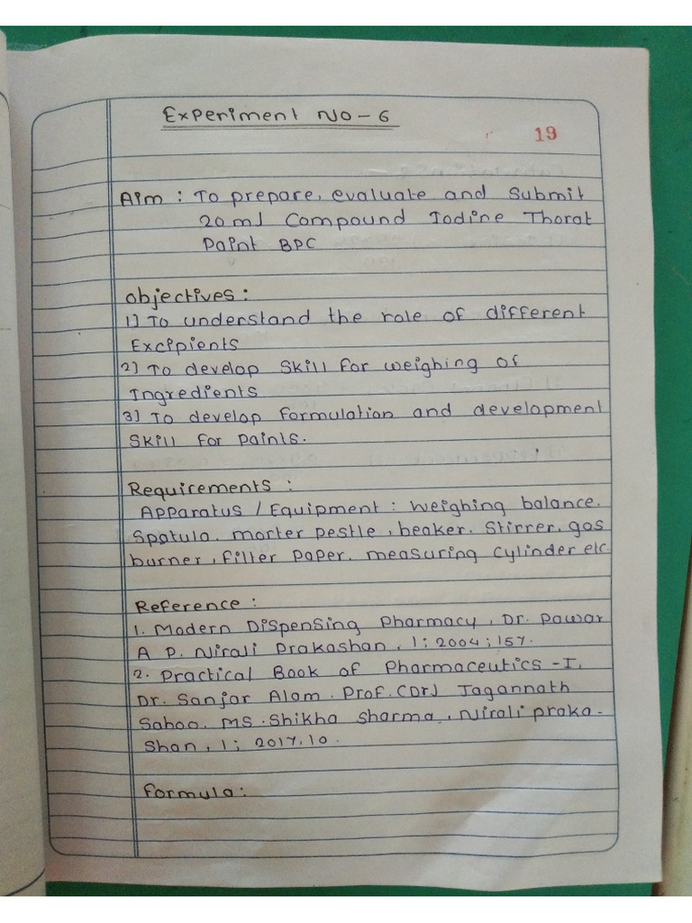 Pharmaceutics Practical No.6 To10 | PDF