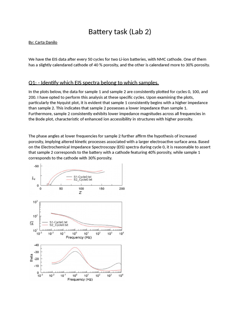 Battery Task 2 | PDF | Physical Chemistry | Materials