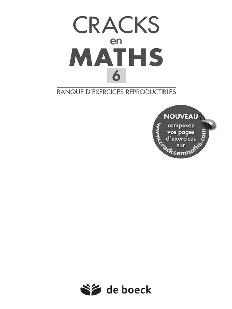 Cracks en Math 6 Corrigé Banque D'exercices | PDF | Mathématiques ...