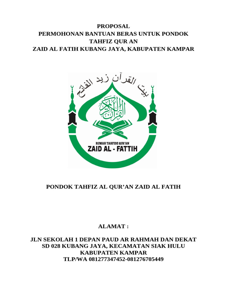 FILE PONDOK ZAID AL FATIH | PDF