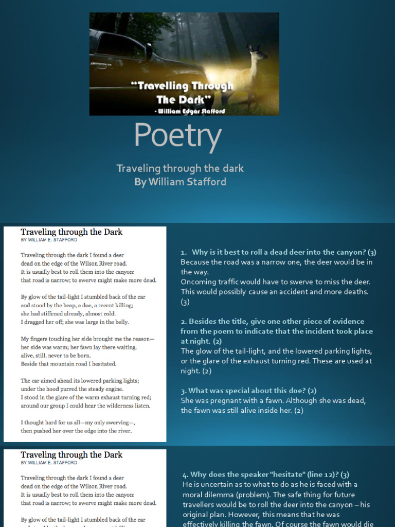 Analyzing William Stafford's "Poetry" | PDF