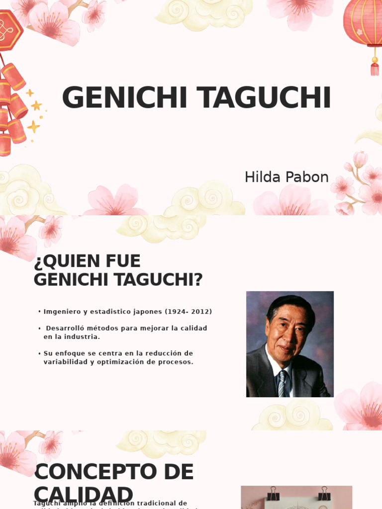 Aportes de Genichi Taguchi a la Calidad | PDF | Calidad (comercial ...