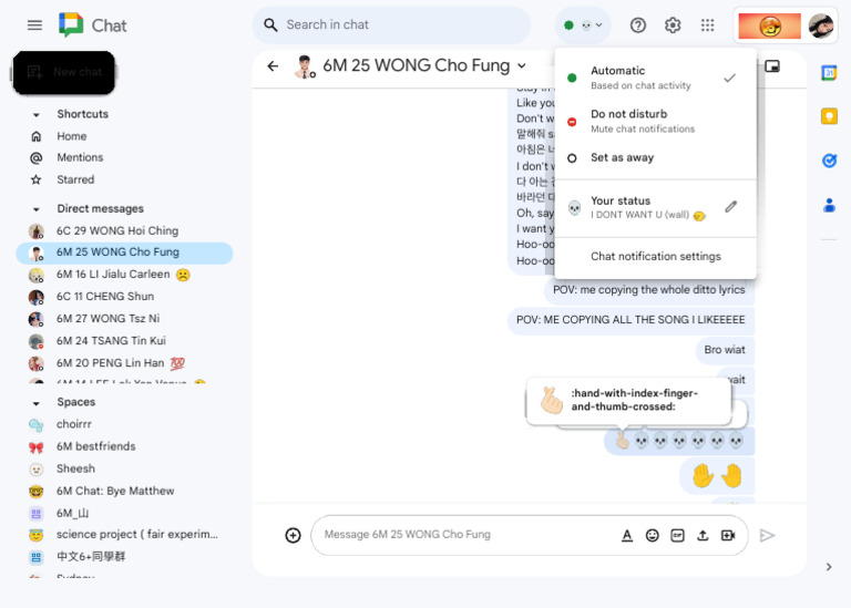 6M 25 WONG Cho Fung - Chat | PDF