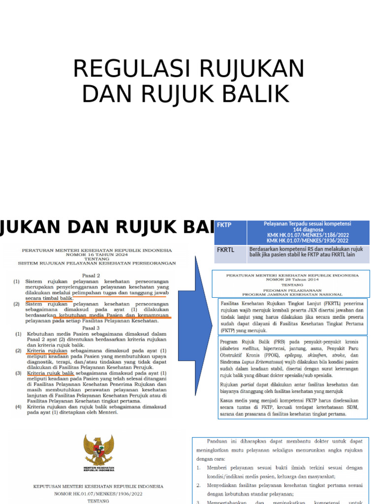 POINTER MATERI RUJUKAN RUJUK BALIK PK JKN (1) | PDF