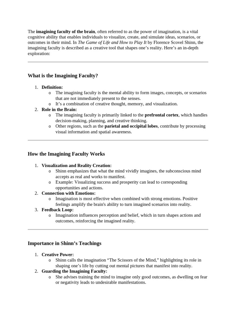 What Is The Imagining Faculty? | PDF | Imagination | Mental Image