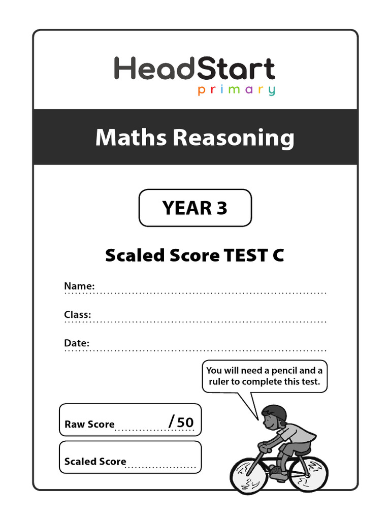 Y3 Maths Reasoning - Scaled Score TEST C | PDF | Mathematics