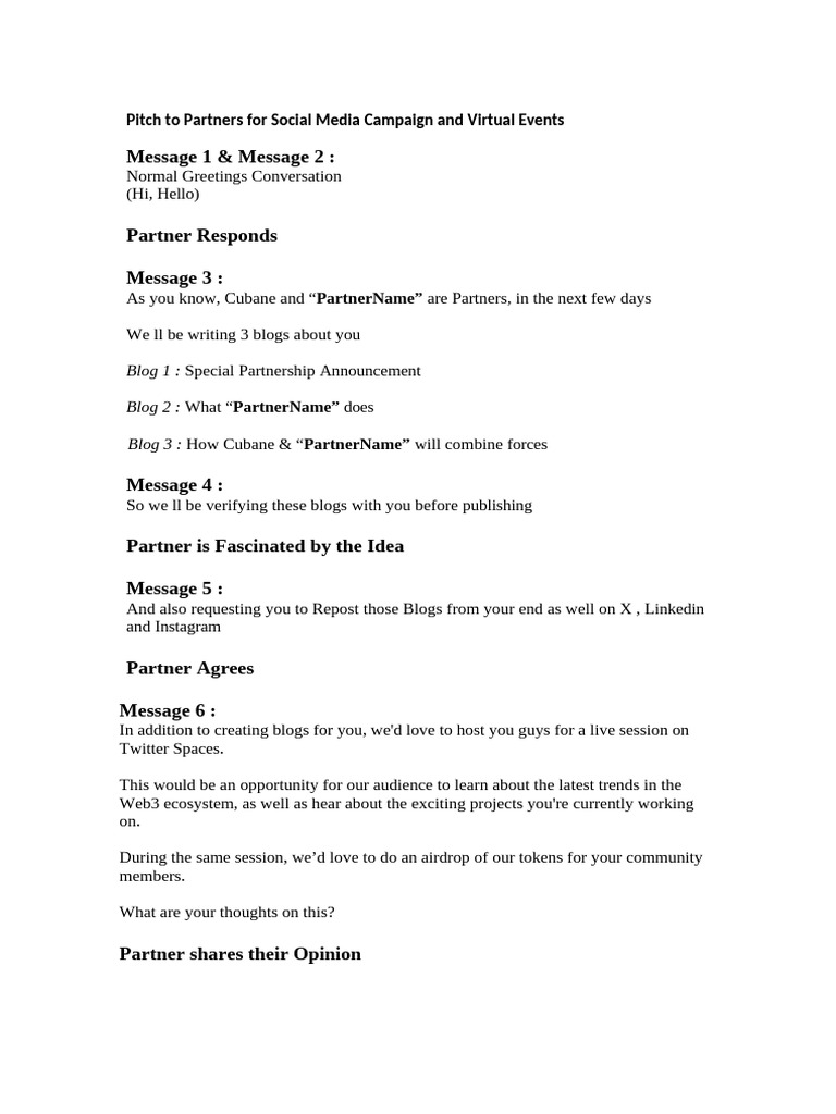 Social Media Campaign Pitch for Partners | PDF