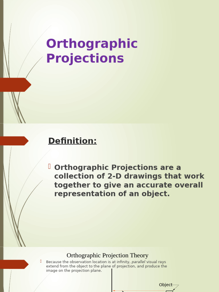 Orthographic Projections Slides | PDF | Line (Geometry) | Euclid