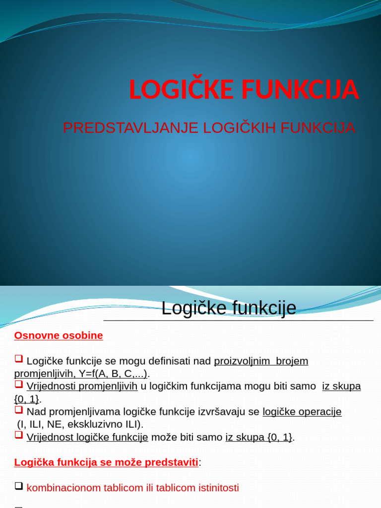 02-Logičke Funkcije | PDF