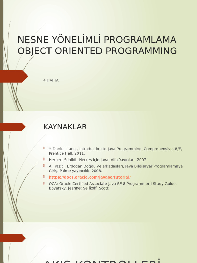 Hafta4 (1) (Nesne Yonelimli) I | PDF