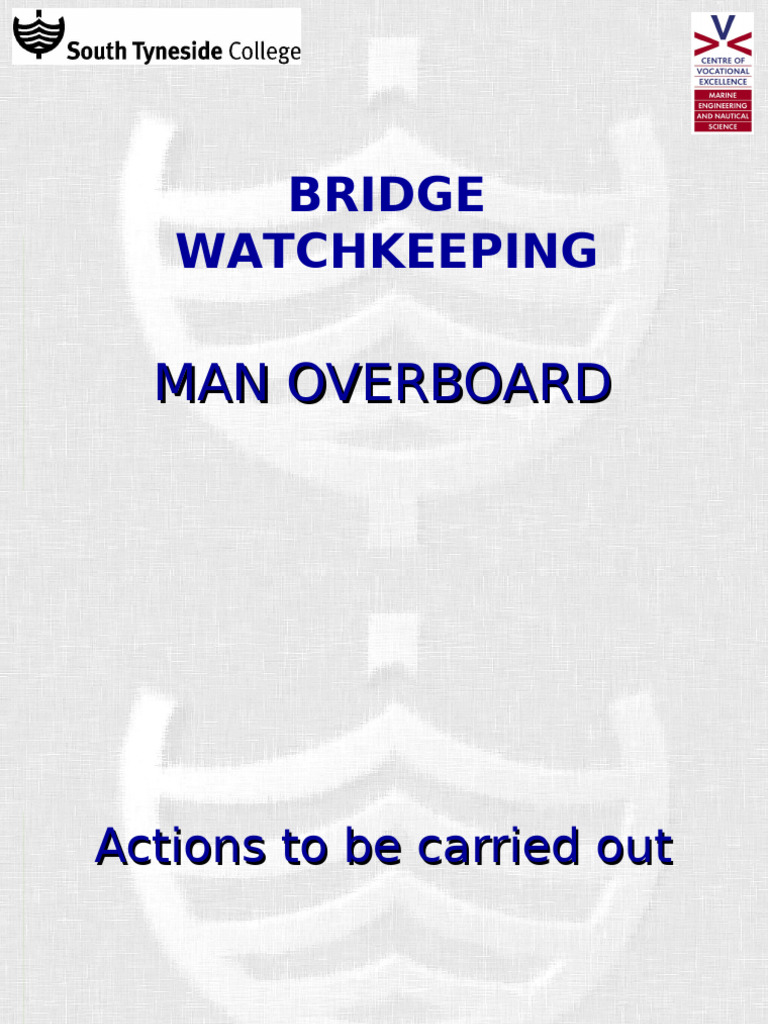 06 Man Overboard Procedures | PDF | Water Transport | Ships