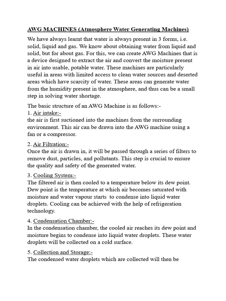 AWG MACHINES | PDF