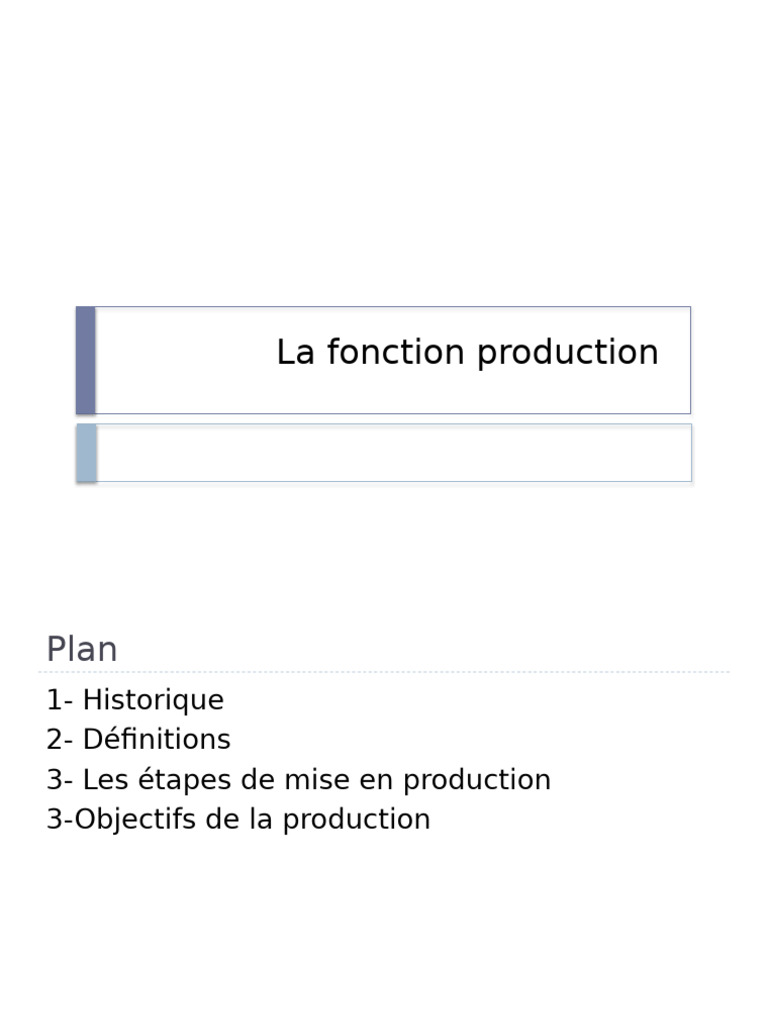 La Fonction Production | PDF | Prix | Capital (Économie)