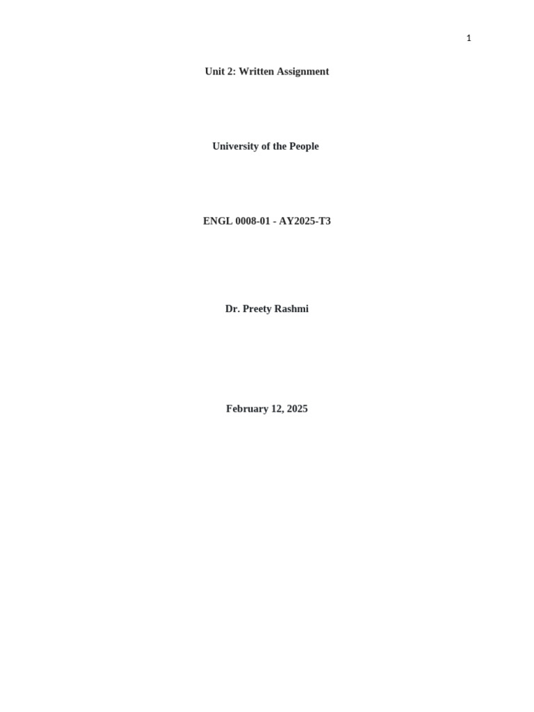 Unit 2 Written Assignment 008 | PDF